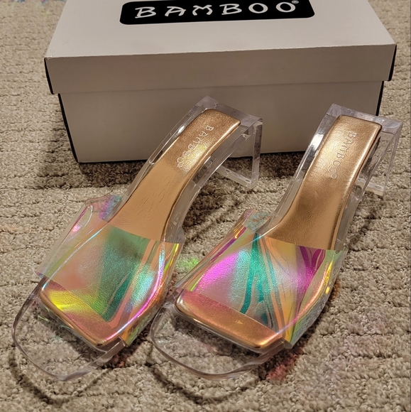 BAMBOO | Shoes | Bamboo Iridescent Heels | Poshmark